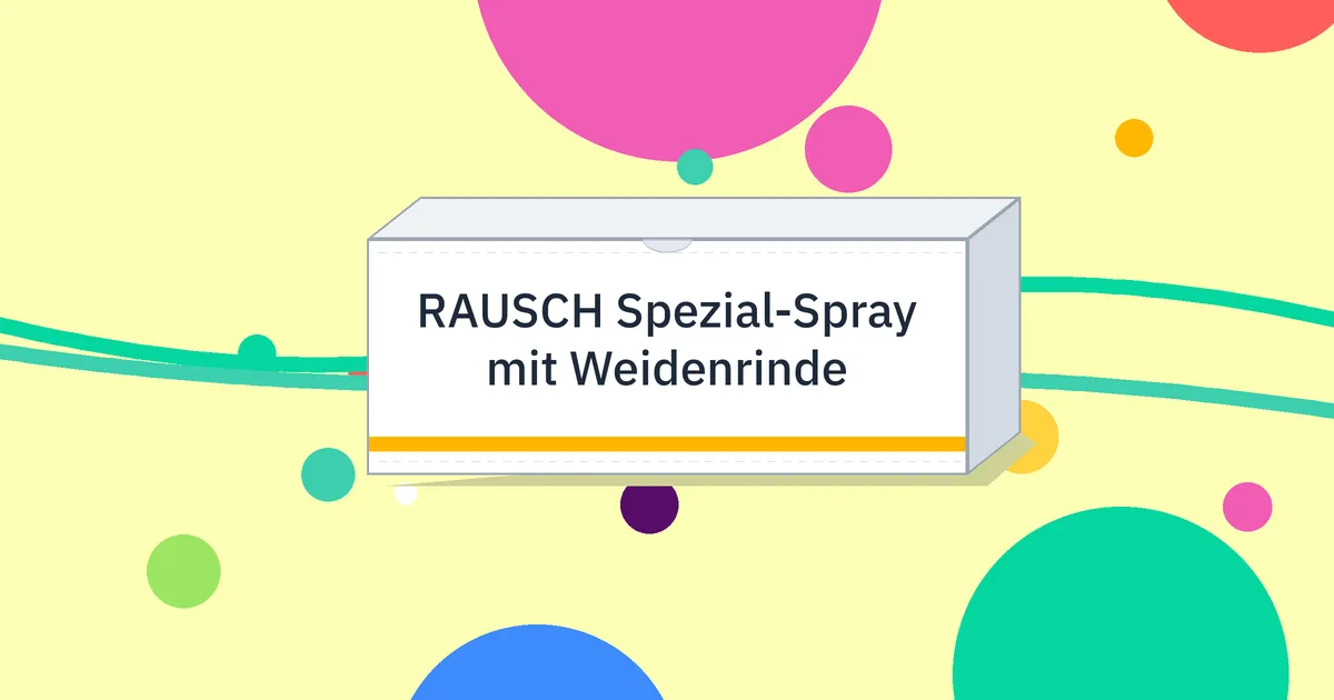 Symbolbild: Packung mit der Aufschrift RAUSCH Spezial-Spray mit Weidenrinde (PZN 18742788) – Verfügbarkeit und Bezug in Apotheken in Frankfurt am Main