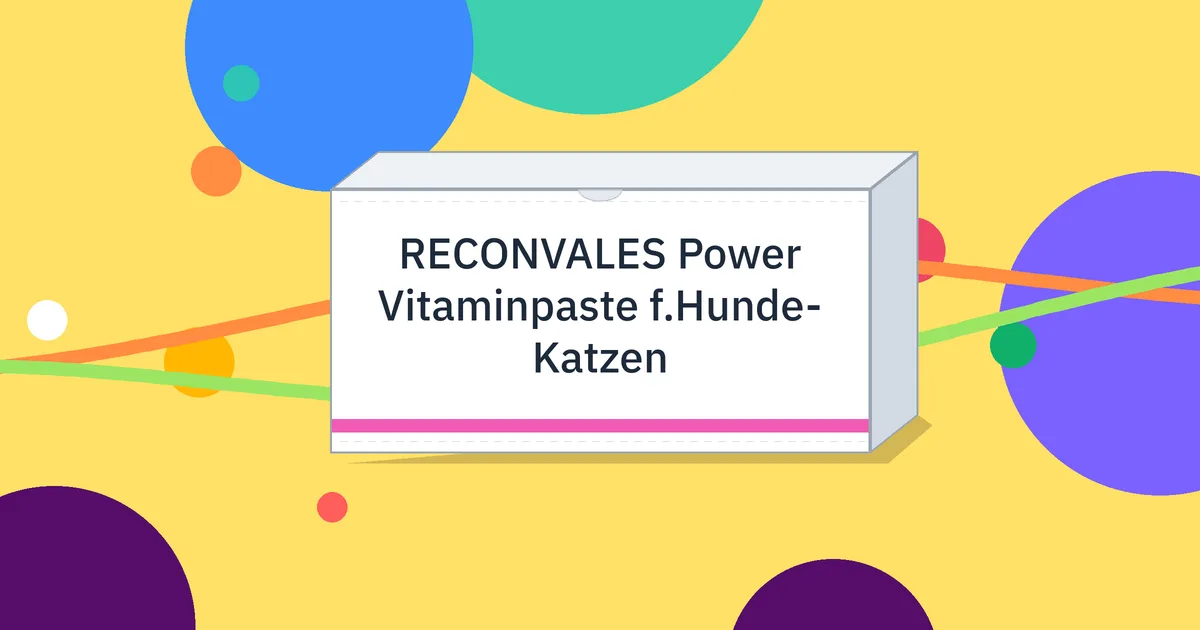 Symbolbild: Packung mit der Aufschrift RECONVALES Power Vitaminpaste f.Hunde-Katzen (PZN 14029390) – Verfügbarkeit und Bezug in Apotheken in Frankfurt am Main