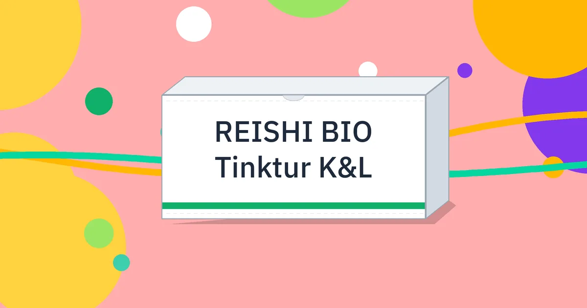 Symbolbild: Packung mit der Aufschrift REISHI BIO Tinktur K&L (PZN 17962594) – Verfügbarkeit und Bezug in Apotheken in Frankfurt am Main