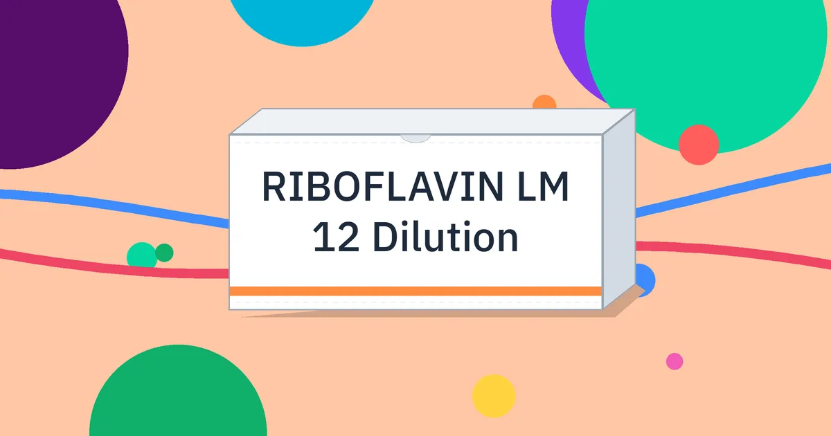 Symbolbild: Packung mit der Aufschrift RIBOFLAVIN LM 12 Dilution (PZN 13054428) – Verfügbarkeit und Bezug in Apotheken in Frankfurt am Main