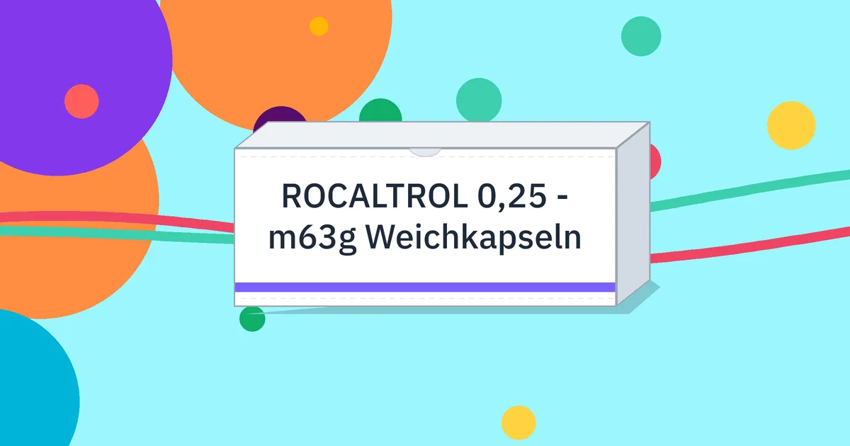 Symbolbild: Packung mit der Aufschrift ROCALTROL 0,25 -m63g Weichkapseln (PZN 04796898) – Verfügbarkeit und Bezug in Apotheken in Frankfurt am Main