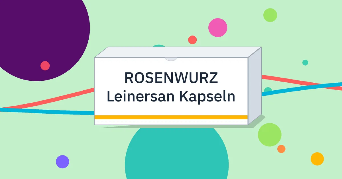 Symbolbild: Packung mit der Aufschrift ROSENWURZ Leinersan Kapseln (PZN 19765171) – Verfügbarkeit und Bezug in Apotheken in Frankfurt am Main