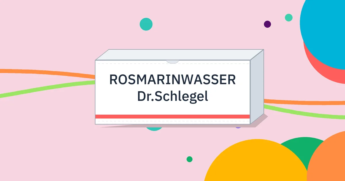 Symbolbild: Packung mit der Aufschrift ROSMARINWASSER Dr.Schlegel (PZN 07549172) – Verfügbarkeit und Bezug in Apotheken in Frankfurt am Main