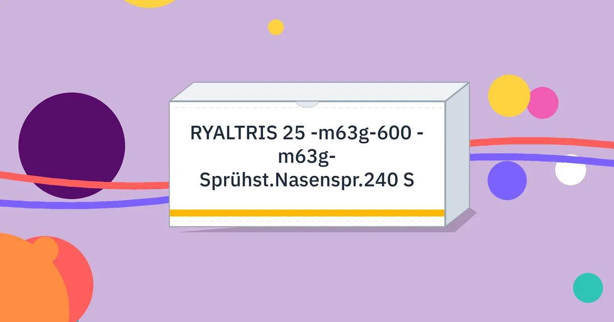Symbolbild: Packung mit der Aufschrift RYALTRIS 25 -m63g-600 -m63g-Sprühst.Nasenspr.240 S (PZN 19145215) – Verfügbarkeit und Bezug in Apotheken in Frankfurt am Main