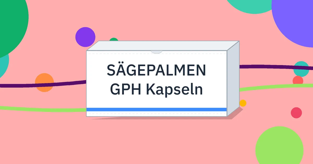 Symbolbild: Packung mit der Aufschrift SÄGEPALMEN GPH Kapseln (PZN 03066784) – Verfügbarkeit und Bezug in Apotheken in Frankfurt am Main