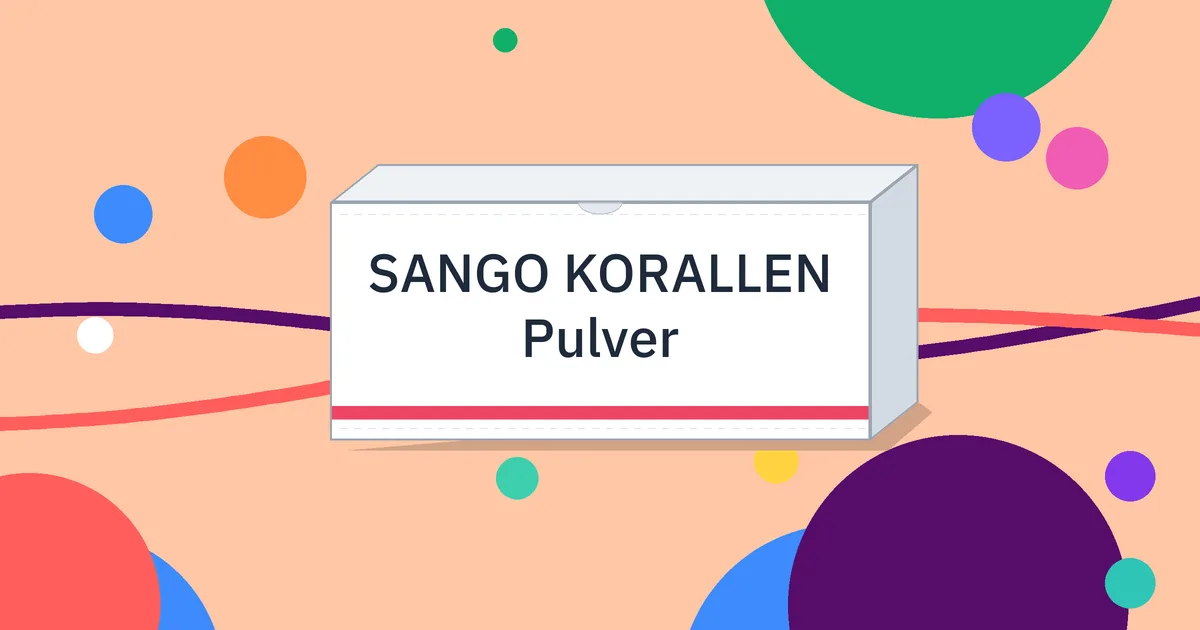 Symbolbild: Packung mit der Aufschrift SANGO KORALLEN Pulver (PZN 05518552) – Verfügbarkeit und Bezug in Apotheken in Frankfurt am Main