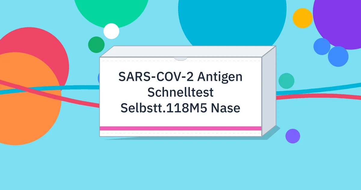 Symbolbild: Packung mit der Aufschrift SARS-COV-2 Antigen Schnelltest Selbstt.118M5 Nase (PZN 17522524) – Verfügbarkeit und Bezug in Apotheken in Frankfurt am Main