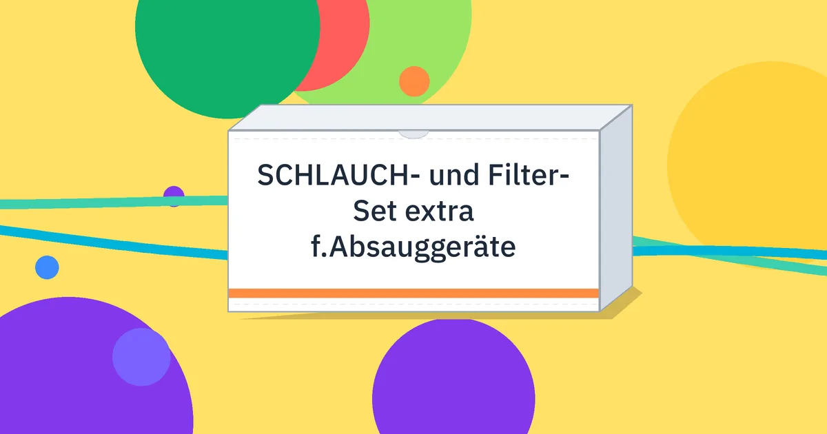 Symbolbild: Packung mit der Aufschrift SCHLAUCH- und Filter-Set extra f.Absauggeräte (PZN 00501481) – Verfügbarkeit und Bezug in Apotheken in Frankfurt am Main