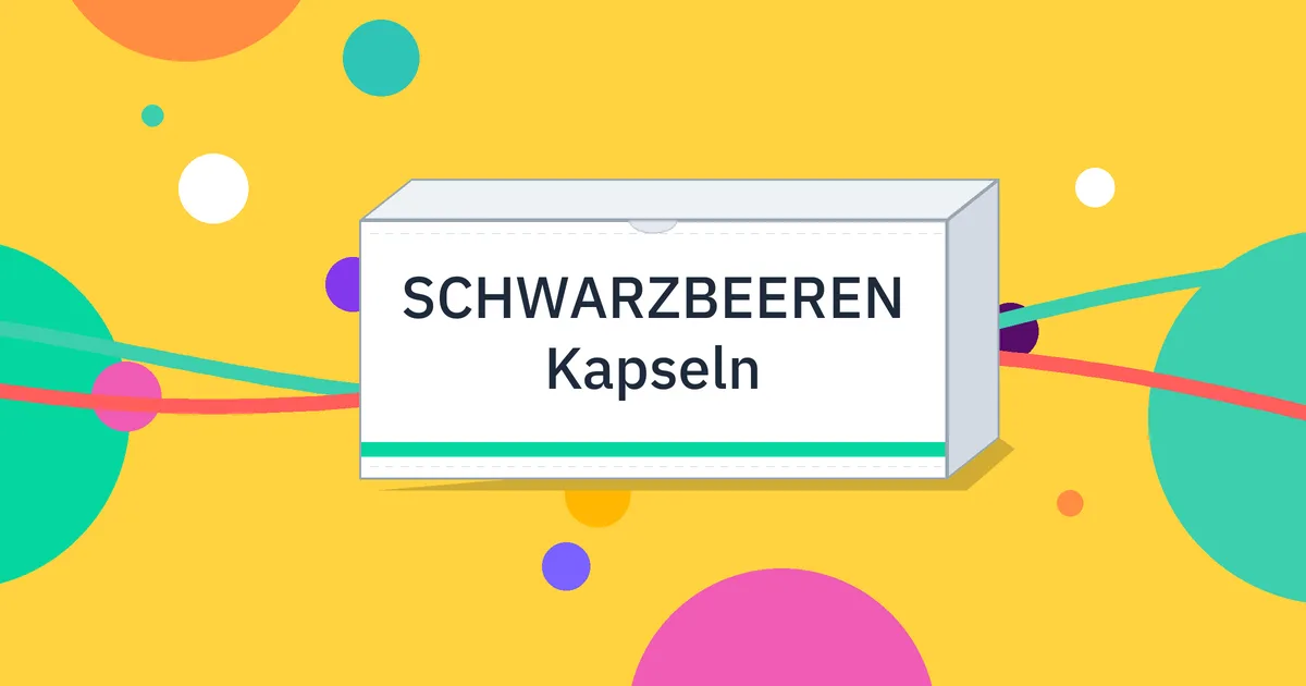 Symbolbild: Packung mit der Aufschrift SCHWARZBEEREN Kapseln (PZN 02326237) – Verfügbarkeit und Bezug in Apotheken in Frankfurt am Main