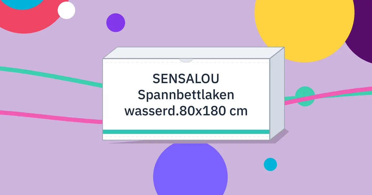 Symbolbild: Packung mit der Aufschrift SENSALOU Spannbettlaken wasserd.80x180 cm (PZN 19227605) – Verfügbarkeit und Bezug in Apotheken in Frankfurt am Main