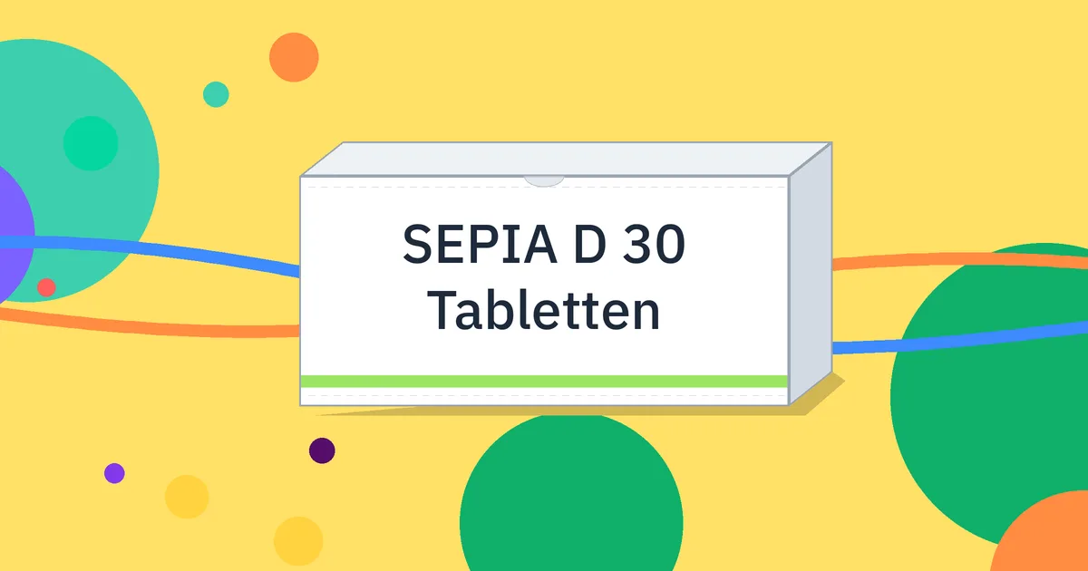Symbolbild: Packung mit der Aufschrift SEPIA D 30 Tabletten (PZN 02635984) – Verfügbarkeit und Bezug in Apotheken in Frankfurt am Main