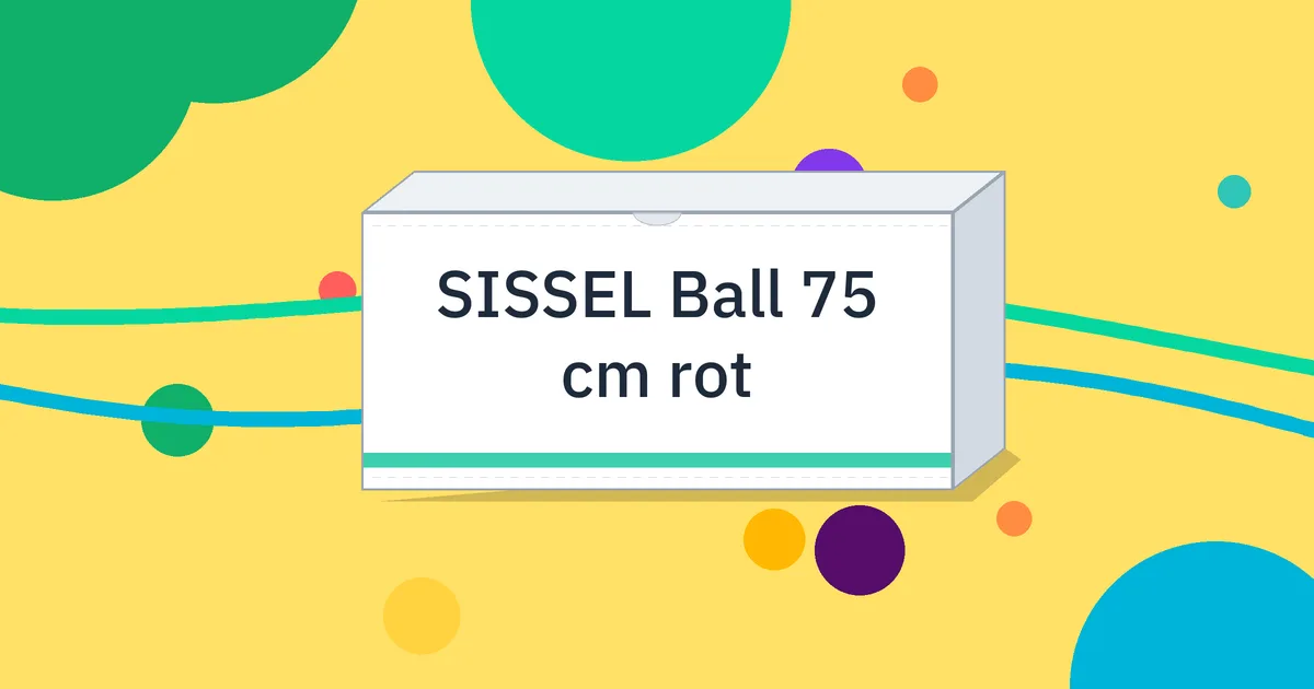 Symbolbild: Packung mit der Aufschrift SISSEL Ball 75 cm rot (PZN 01428668) – Verfügbarkeit und Bezug in Apotheken in Frankfurt am Main
