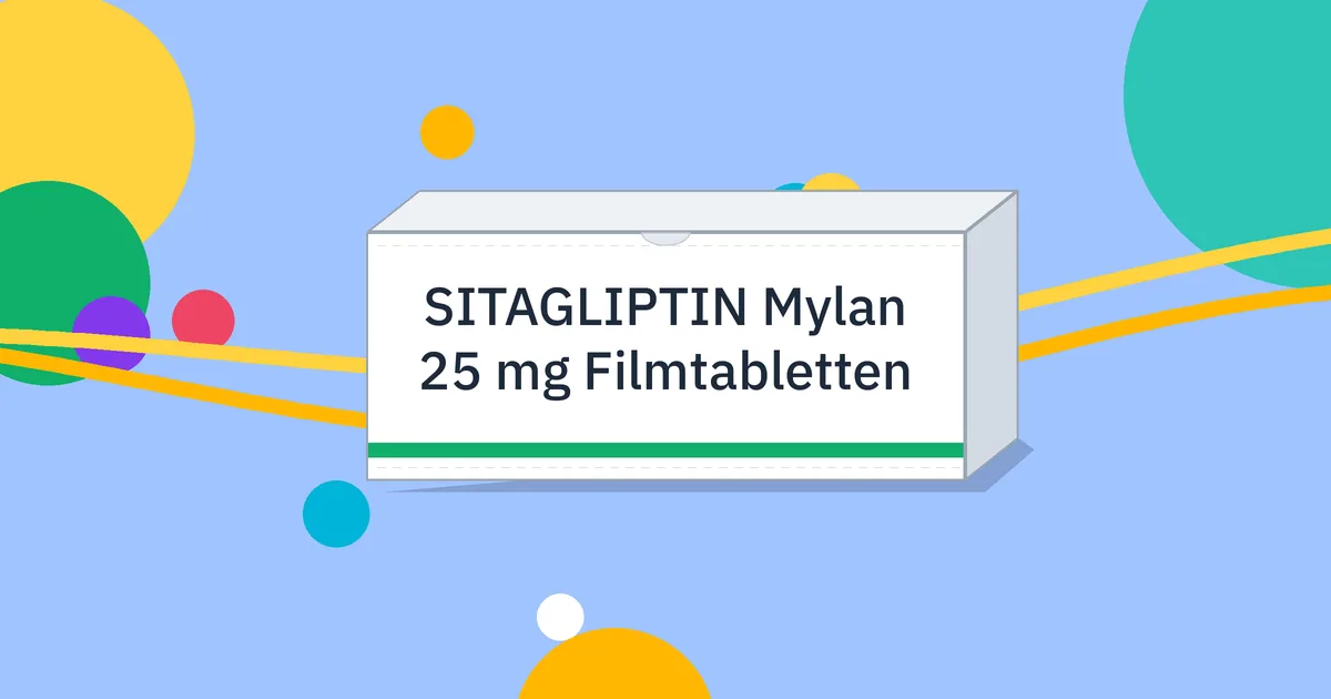 Symbolbild: Packung mit der Aufschrift SITAGLIPTIN Mylan 25 mg Filmtabletten (PZN 17975332) – Verfügbarkeit und Bezug in Apotheken in Frankfurt am Main