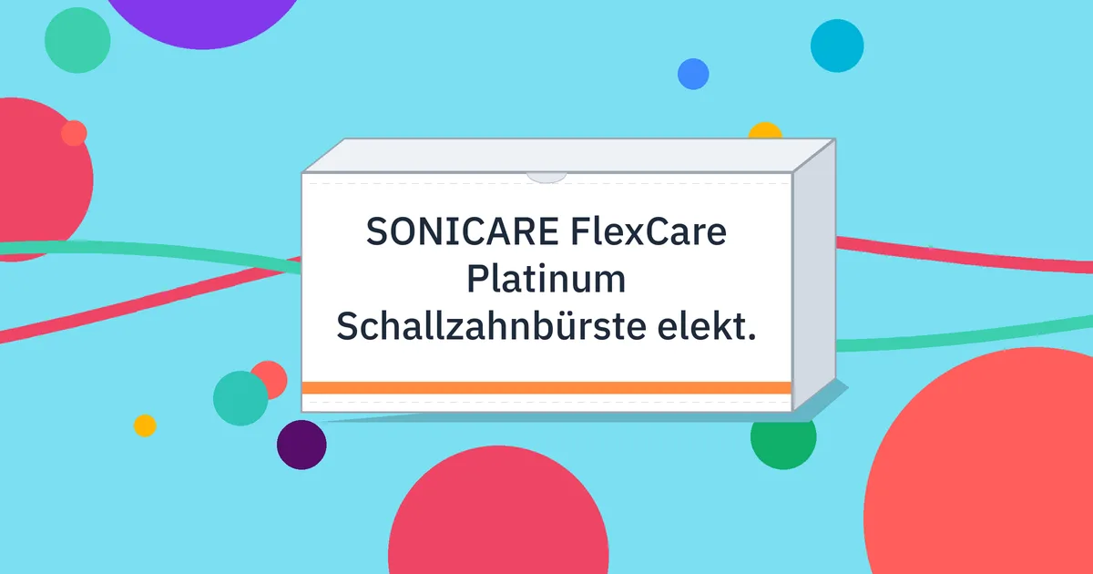Symbolbild: Packung mit der Aufschrift SONICARE FlexCare Platinum Schallzahnbürste elekt. (PZN 03551309) – Verfügbarkeit und Bezug in Apotheken in Frankfurt am Main
