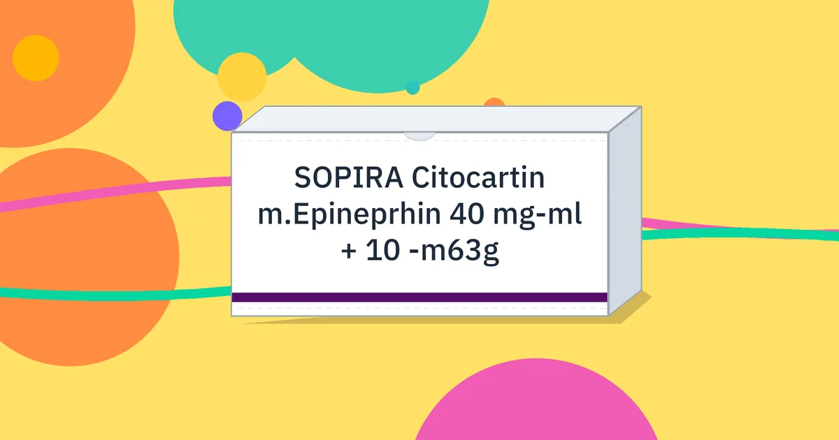 Symbolbild: Packung mit der Aufschrift SOPIRA Citocartin m.Epineprhin 40 mg-ml + 10 -m63g (PZN 06587288) – Verfügbarkeit und Bezug in Apotheken in Frankfurt am Main