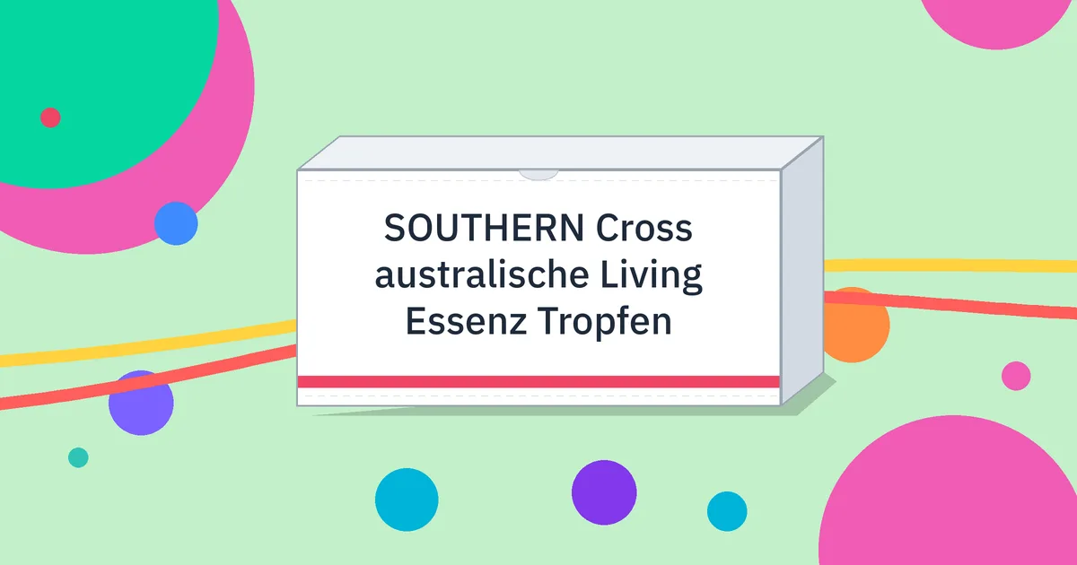 Symbolbild: Packung mit der Aufschrift SOUTHERN Cross australische Living Essenz Tropfen (PZN 05011095) – Verfügbarkeit und Bezug in Apotheken in Frankfurt am Main