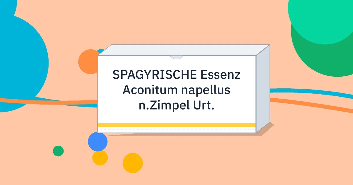 Symbolbild: Packung mit der Aufschrift SPAGYRISCHE Essenz Aconitum napellus n.Zimpel Urt. (PZN 03246753) – Verfügbarkeit und Bezug in Apotheken in Frankfurt am Main