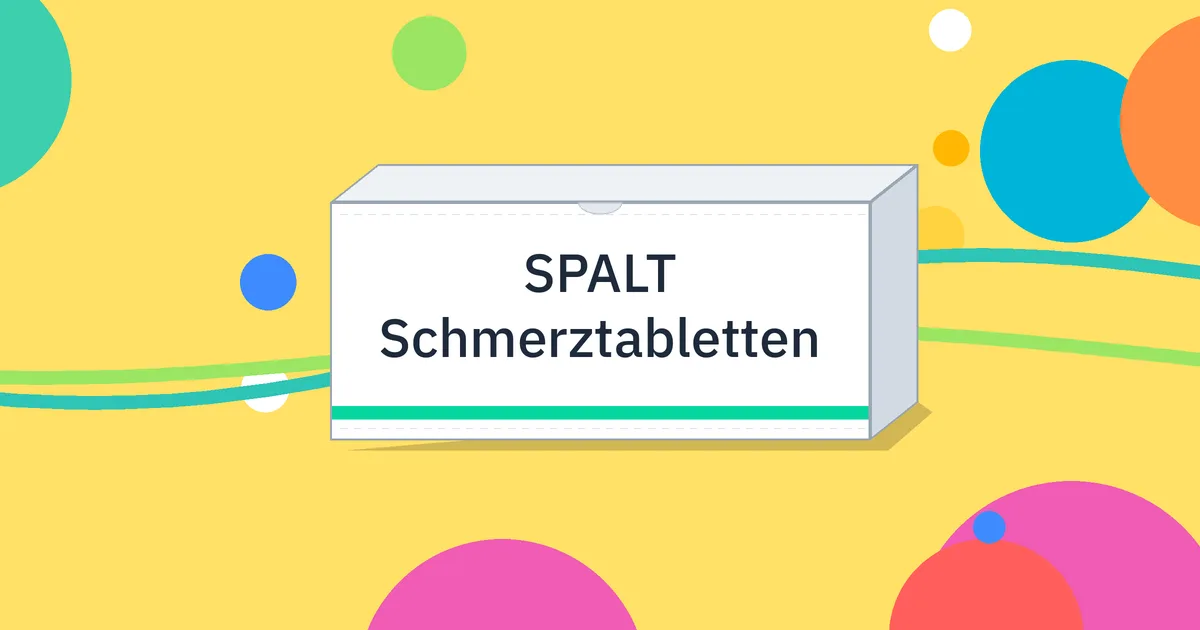 Symbolbild: Packung mit der Aufschrift SPALT Schmerztabletten (PZN 08689834) – Verfügbarkeit und Bezug in Apotheken in Frankfurt am Main
