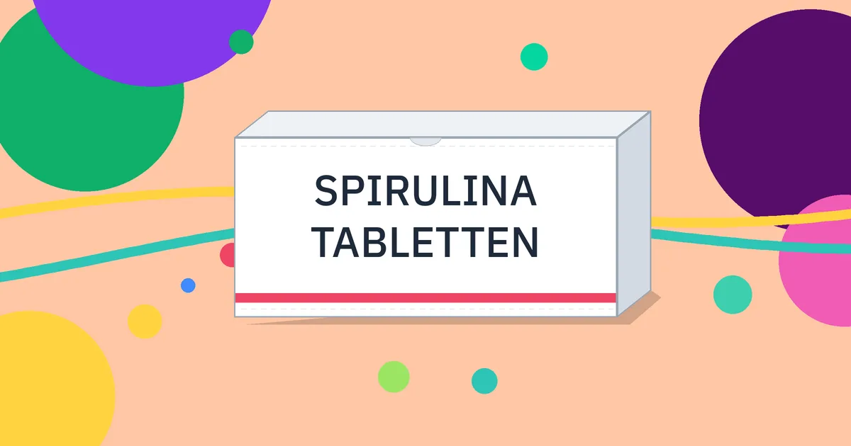 Symbolbild: Packung mit der Aufschrift SPIRULINA TABLETTEN (PZN 01498798) – Verfügbarkeit und Bezug in Apotheken in Frankfurt am Main