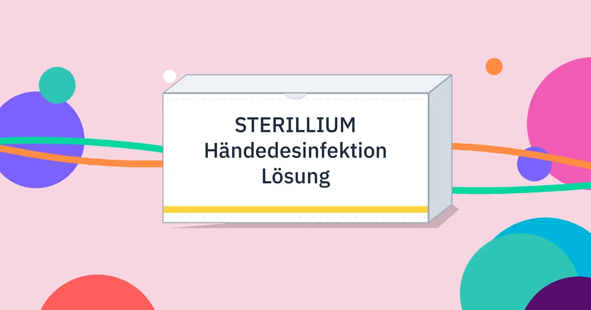 Symbolbild: Packung mit der Aufschrift STERILLIUM Händedesinfektion Lösung (PZN 02465200) – Verfügbarkeit und Bezug in Apotheken in Frankfurt am Main