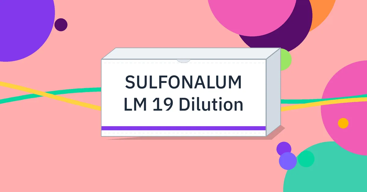 Symbolbild: Packung mit der Aufschrift SULFONALUM LM 19 Dilution (PZN 13209606) – Verfügbarkeit und Bezug in Apotheken in Frankfurt am Main