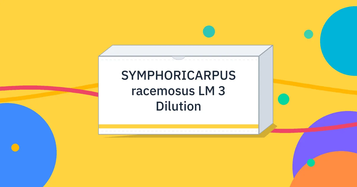 Symbolbild: Packung mit der Aufschrift SYMPHORICARPUS racemosus LM 3 Dilution (PZN 13211135) – Verfügbarkeit und Bezug in Apotheken in Frankfurt am Main
