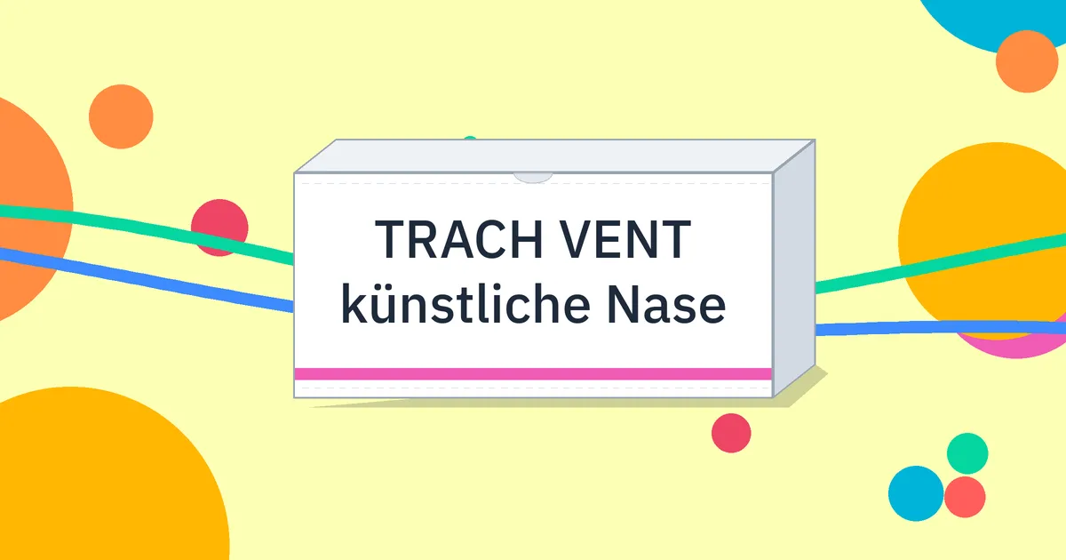 Symbolbild: Packung mit der Aufschrift TRACH VENT künstliche Nase (PZN 08729829) – Verfügbarkeit und Bezug in Apotheken in Frankfurt am Main