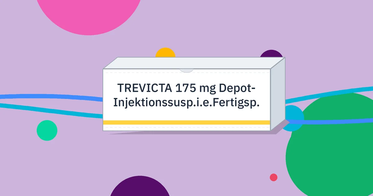 Symbolbild: Packung mit der Aufschrift TREVICTA 175 mg Depot-Injektionssusp.i.e.Fertigsp. (PZN 13868869) – Verfügbarkeit und Bezug in Apotheken in Frankfurt am Main
