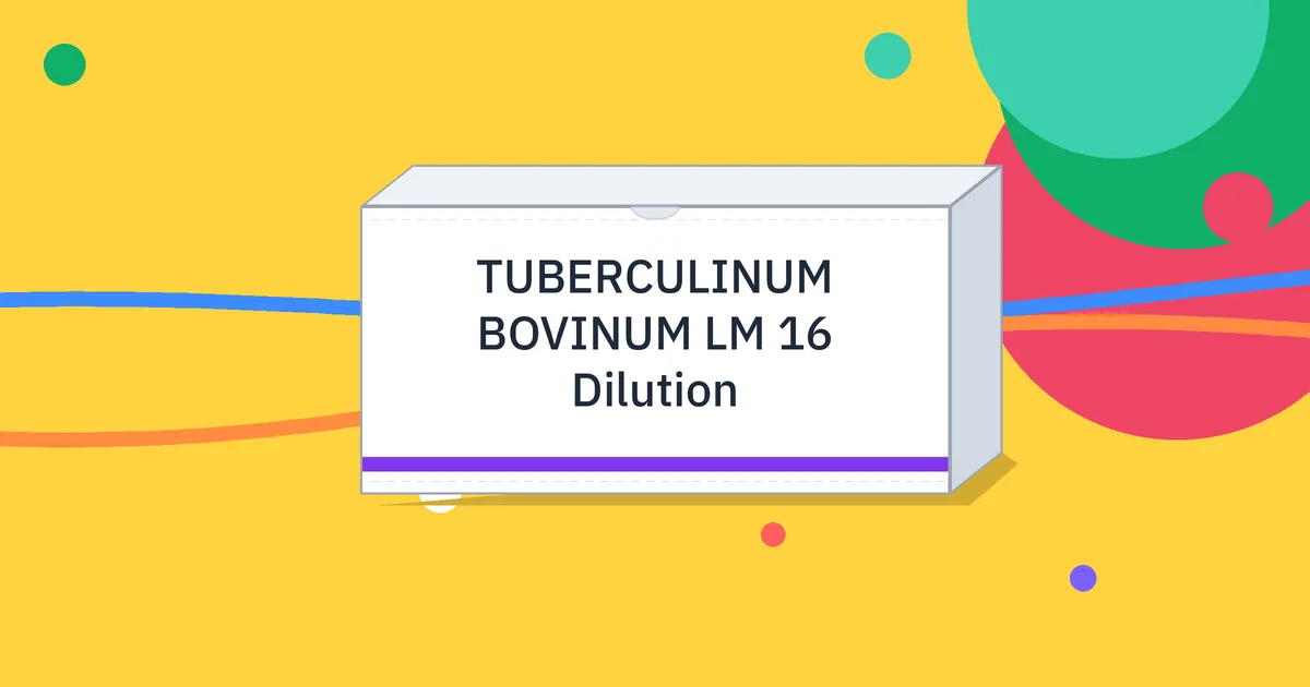 Symbolbild: Packung mit der Aufschrift TUBERCULINUM BOVINUM LM 16 Dilution (PZN 13253984) – Verfügbarkeit und Bezug in Apotheken in Frankfurt am Main