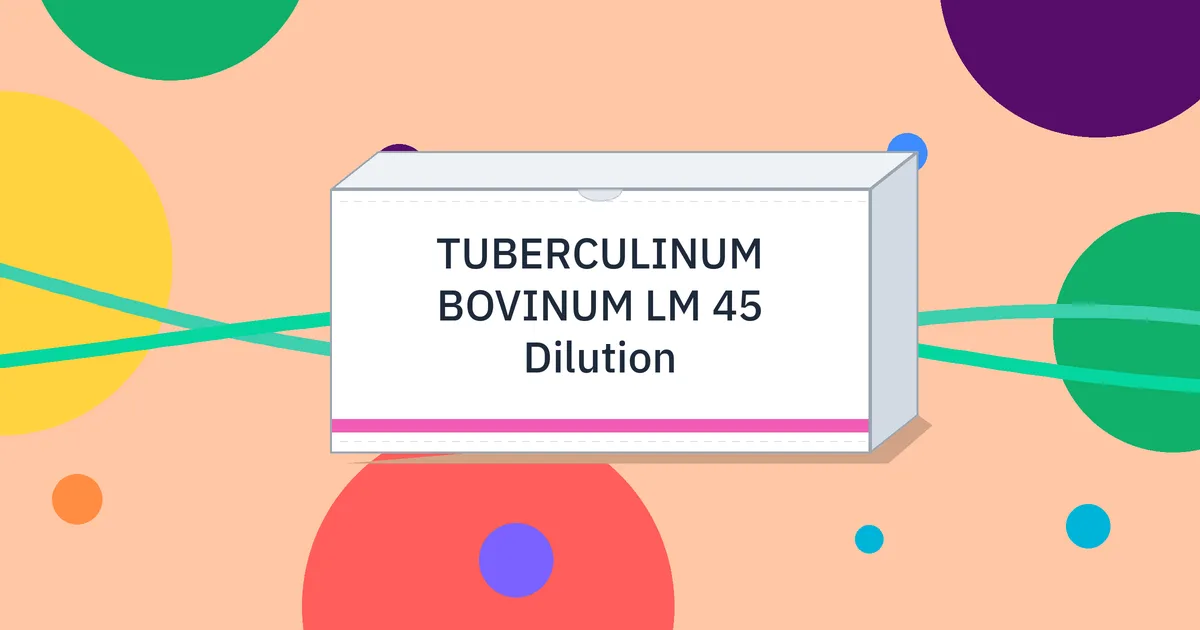 Symbolbild: Packung mit der Aufschrift TUBERCULINUM BOVINUM LM 45 Dilution (PZN 13254127) – Verfügbarkeit und Bezug in Apotheken in Frankfurt am Main