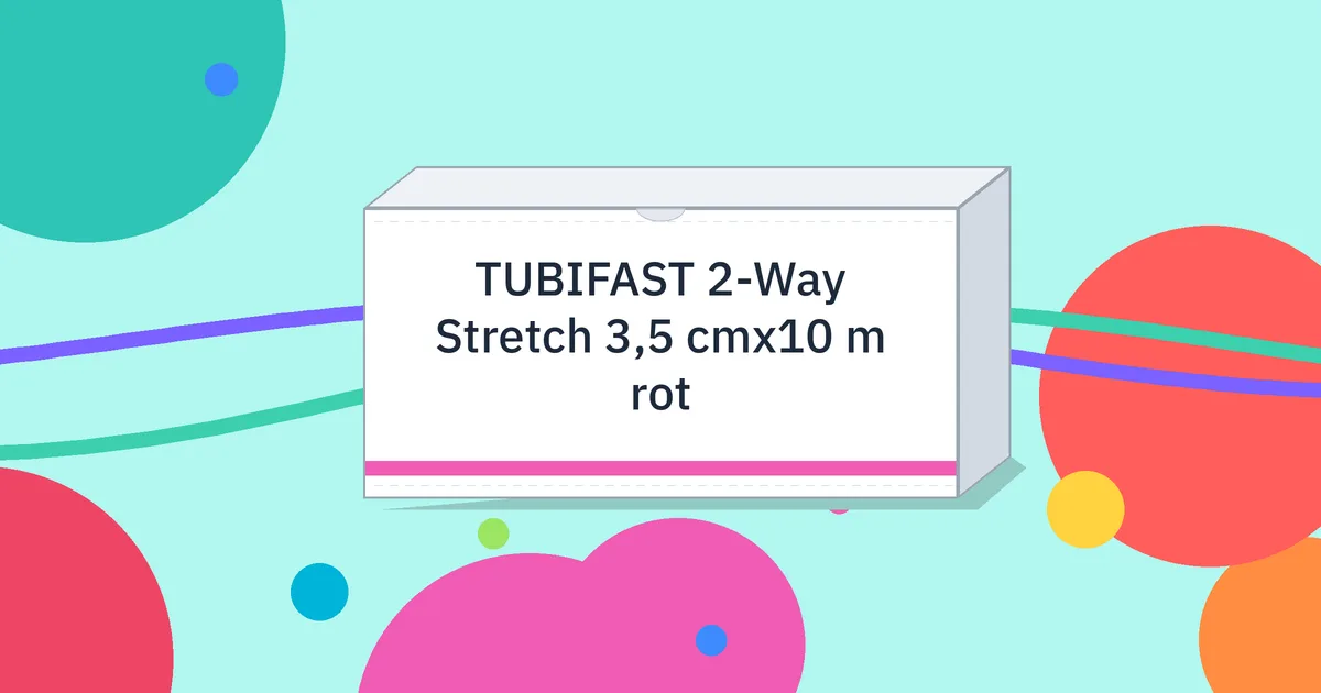 Symbolbild: Packung mit der Aufschrift TUBIFAST 2-Way Stretch 3,5 cmx10 m rot (PZN 19627776) – Verfügbarkeit und Bezug in Apotheken in Frankfurt am Main