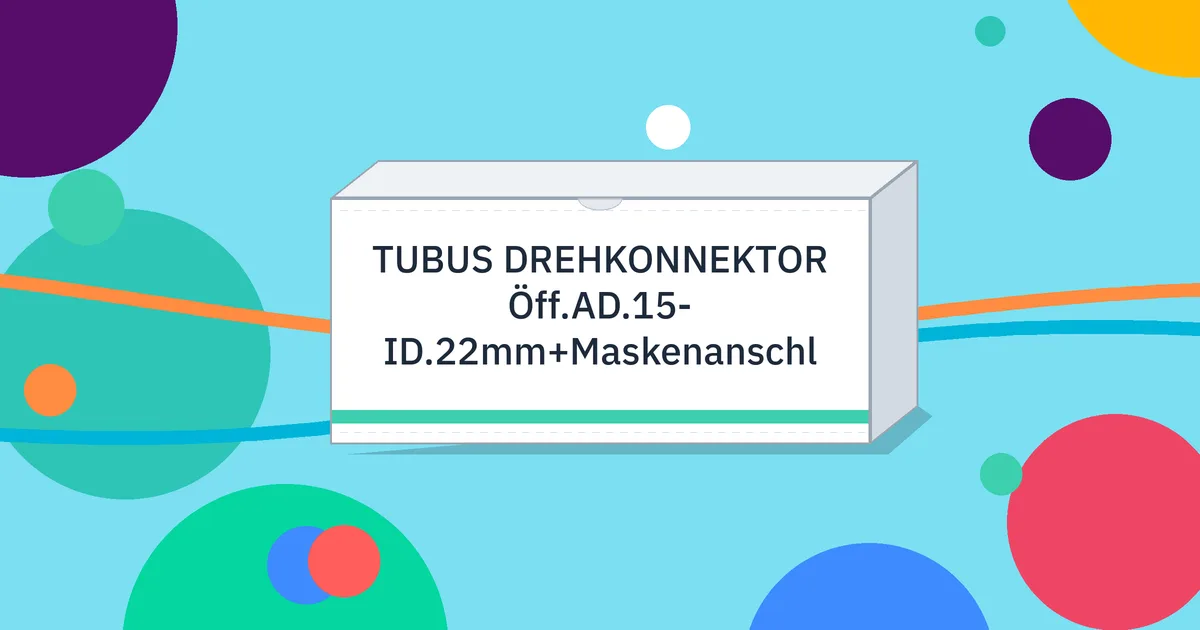 Symbolbild: Packung mit der Aufschrift TUBUS DREHKONNEKTOR Öff.AD.15-ID.22mm+Maskenanschl (PZN 03906149) – Verfügbarkeit und Bezug in Apotheken in Frankfurt am Main