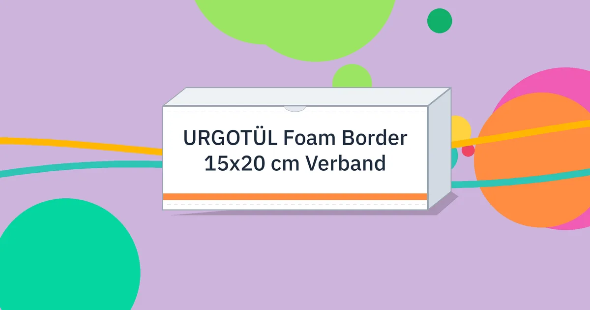 Symbolbild: Packung mit der Aufschrift URGOTÜL Foam Border 15x20 cm Verband (PZN 10203170) – Verfügbarkeit und Bezug in Apotheken in Frankfurt am Main