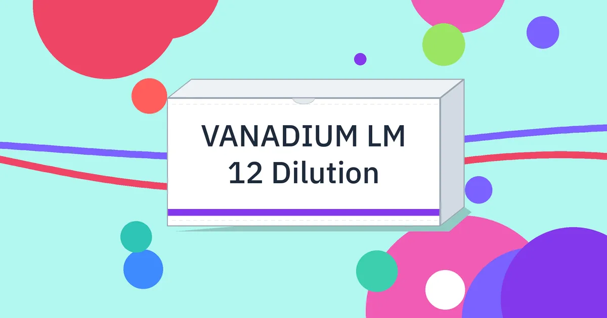 Symbolbild: Packung mit der Aufschrift VANADIUM LM 12 Dilution (PZN 13262523) – Verfügbarkeit und Bezug in Apotheken in Frankfurt am Main