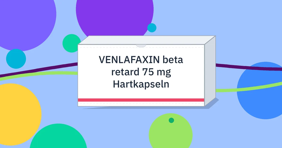 Symbolbild: Packung mit der Aufschrift VENLAFAXIN beta retard 75 mg Hartkapseln (PZN 00021025) – Verfügbarkeit und Bezug in Apotheken in Frankfurt am Main