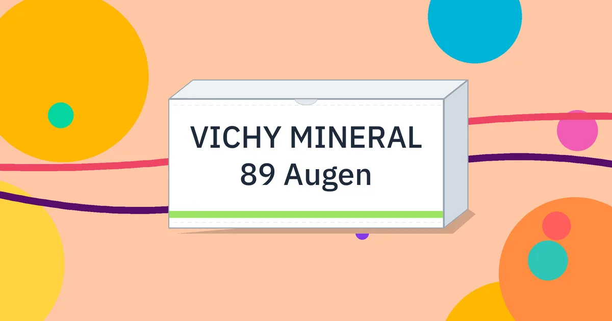 Symbolbild: Packung mit der Aufschrift VICHY MINERAL 89 Augen (PZN 14360937) – Verfügbarkeit und Bezug in Apotheken in Frankfurt am Main