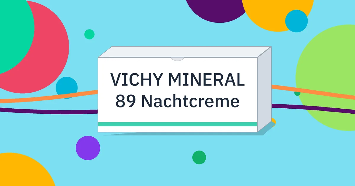 Symbolbild: Packung mit der Aufschrift VICHY MINERAL 89 Nachtcreme (PZN 19448074) – Verfügbarkeit und Bezug in Apotheken in Frankfurt am Main