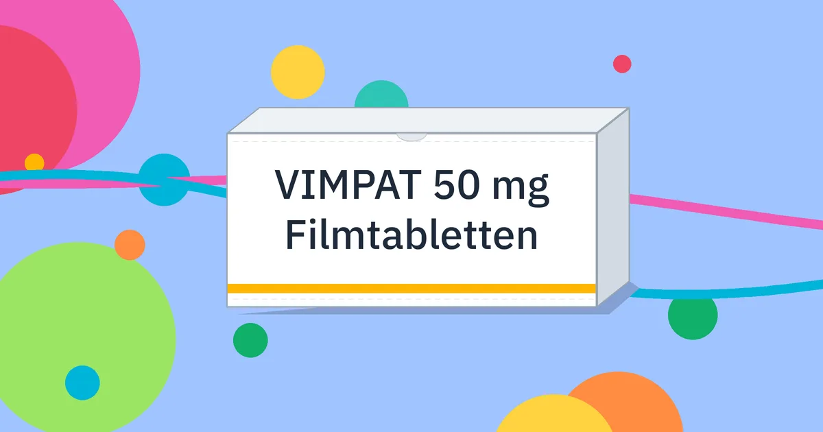 Symbolbild: Packung mit der Aufschrift VIMPAT 50 mg Filmtabletten (PZN 16623648) – Verfügbarkeit und Bezug in Apotheken in Frankfurt am Main