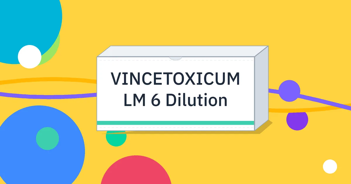 Symbolbild: Packung mit der Aufschrift VINCETOXICUM LM 6 Dilution (PZN 13274348) – Verfügbarkeit und Bezug in Apotheken in Frankfurt am Main