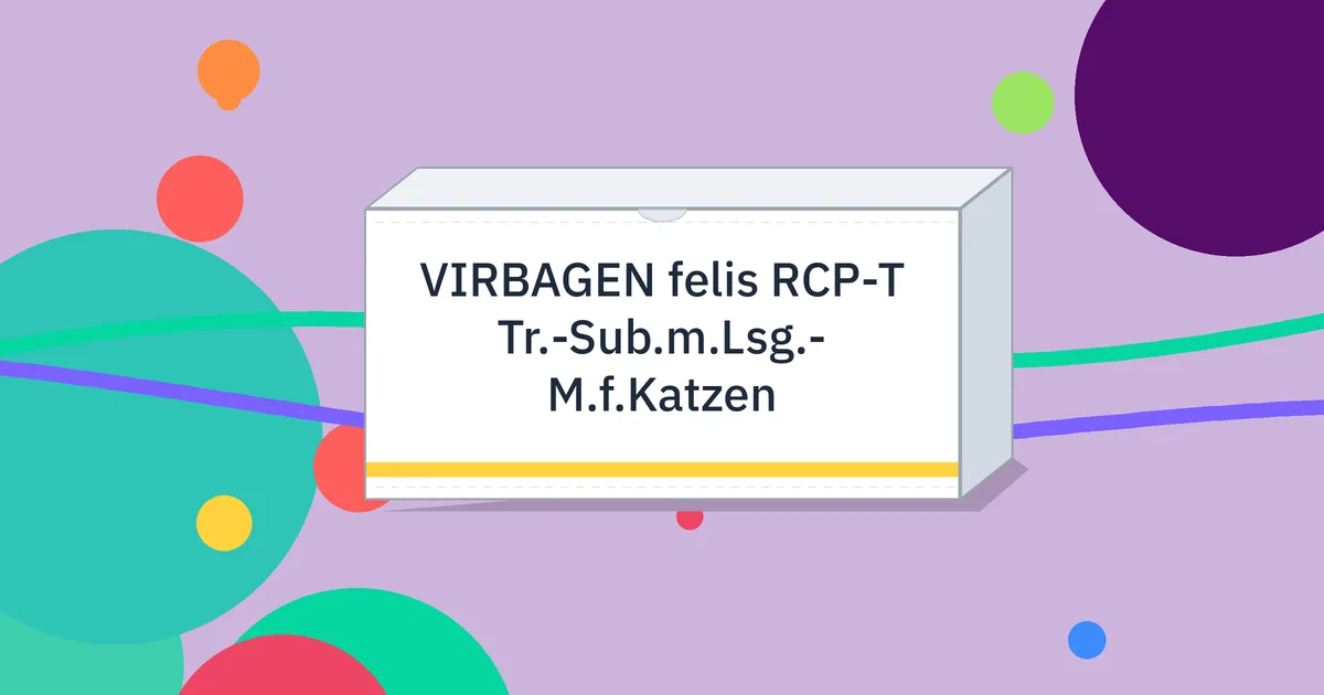 Symbolbild: Packung mit der Aufschrift VIRBAGEN felis RCP-T Tr.-Sub.m.Lsg.-M.f.Katzen (PZN 01656837) – Verfügbarkeit und Bezug in Apotheken in Frankfurt am Main