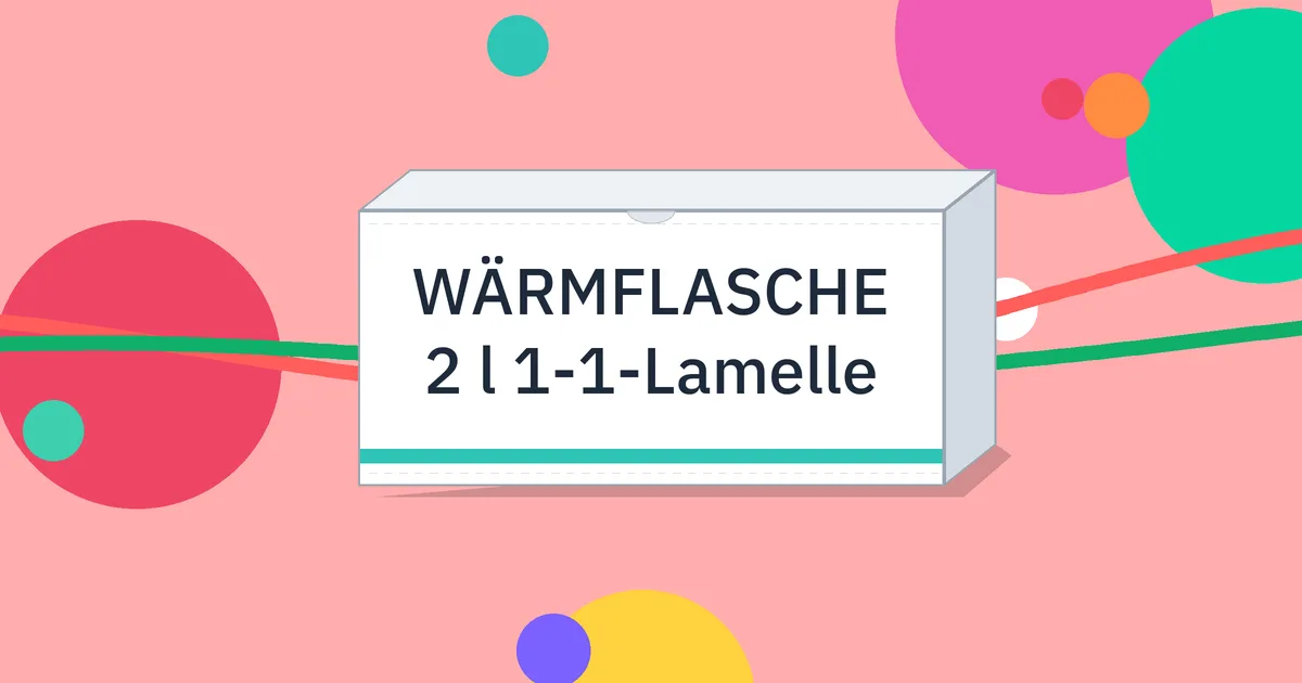 Symbolbild: Packung mit der Aufschrift WÄRMFLASCHE 2 l 1-1-Lamelle (PZN 02692918) – Verfügbarkeit und Bezug in Apotheken in Frankfurt am Main
