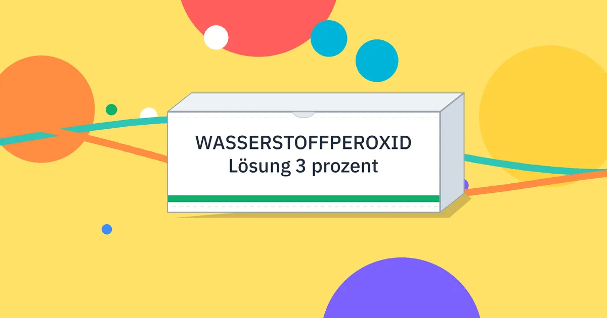 Symbolbild: Packung mit der Aufschrift WASSERSTOFFPEROXID Lösung 3 prozent (PZN 01055670) – Verfügbarkeit und Bezug in Apotheken in Frankfurt am Main