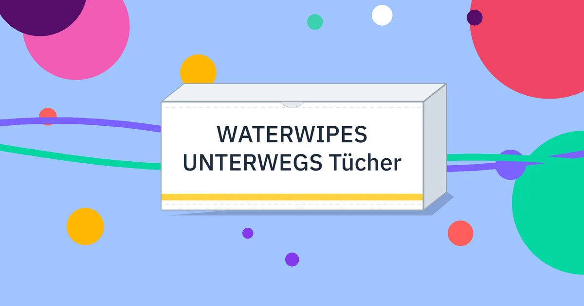 Symbolbild: Packung mit der Aufschrift WATERWIPES UNTERWEGS Tücher (PZN 20059254) – Verfügbarkeit und Bezug in Apotheken in Frankfurt am Main