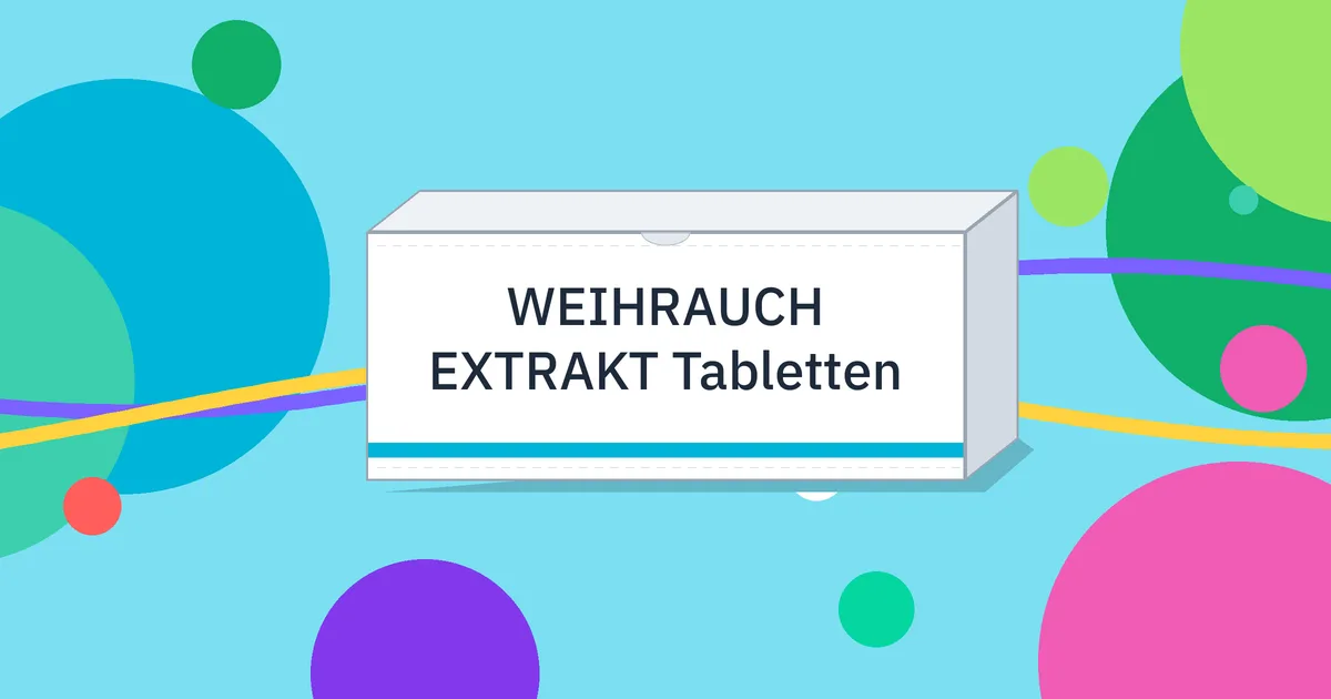 Symbolbild: Packung mit der Aufschrift WEIHRAUCH EXTRAKT Tabletten (PZN 18244122) – Verfügbarkeit und Bezug in Apotheken in Frankfurt am Main