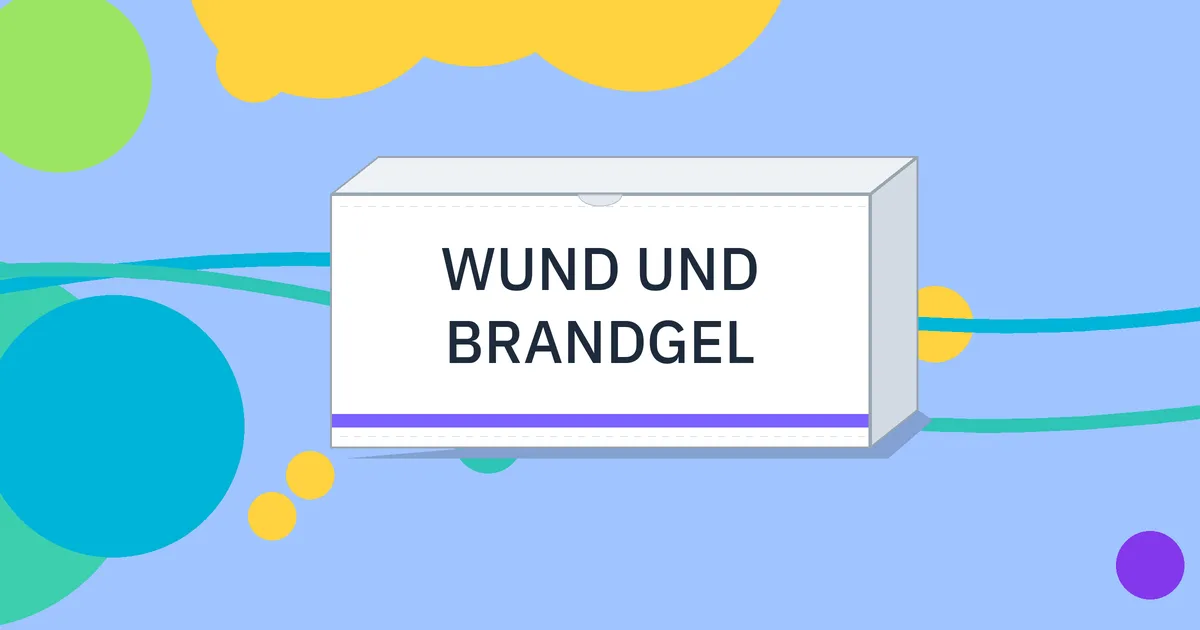 Symbolbild: Packung mit der Aufschrift WUND UND BRANDGEL (PZN 02198584) – Verfügbarkeit und Bezug in Apotheken in Frankfurt am Main