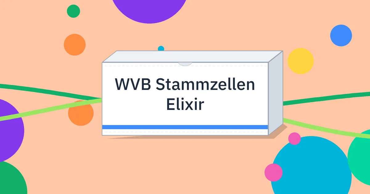 Symbolbild: Packung mit der Aufschrift WVB Stammzellen Elixir (PZN 20133370) – Verfügbarkeit und Bezug in Apotheken in Frankfurt am Main