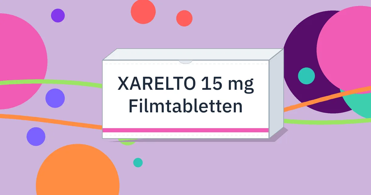 Symbolbild: Packung mit der Aufschrift XARELTO 15 mg Filmtabletten (PZN 10743794) – Verfügbarkeit und Bezug in Apotheken in Frankfurt am Main