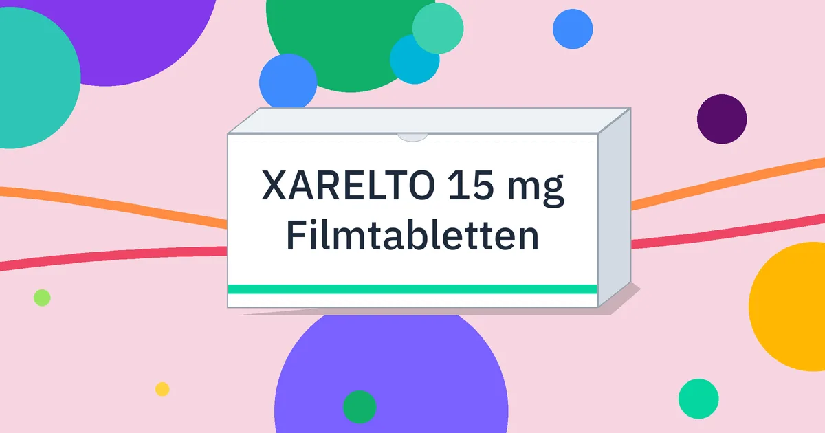 Symbolbild: Packung mit der Aufschrift XARELTO 15 mg Filmtabletten (PZN 15433791) – Verfügbarkeit und Bezug in Apotheken in Frankfurt am Main