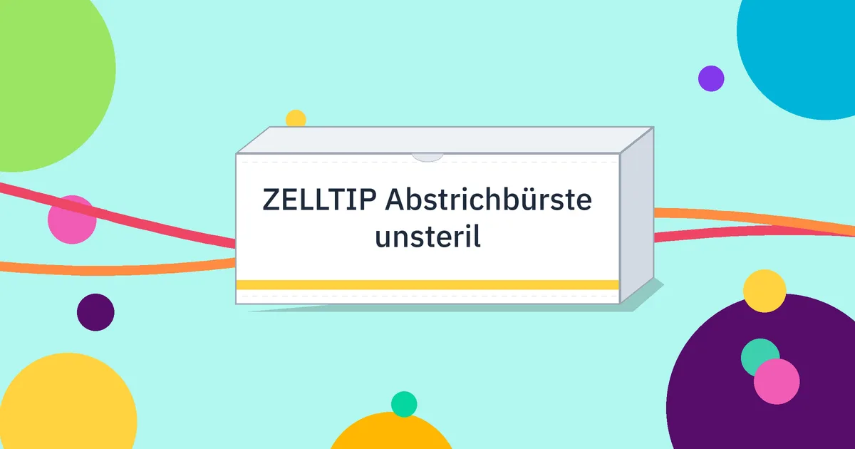 Symbolbild: Packung mit der Aufschrift ZELLTIP Abstrichbürste unsteril (PZN 09618753) – Verfügbarkeit und Bezug in Apotheken in Frankfurt am Main