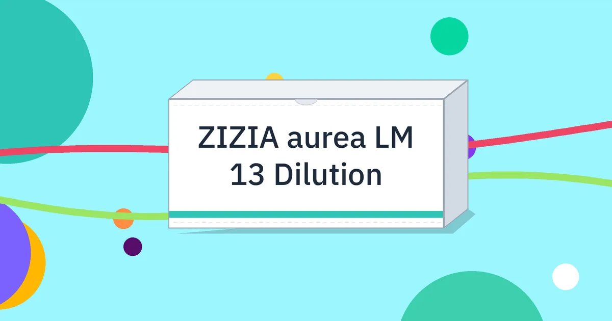 Symbolbild: Packung mit der Aufschrift ZIZIA aurea LM 13 Dilution (PZN 13303593) – Verfügbarkeit und Bezug in Apotheken in Frankfurt am Main